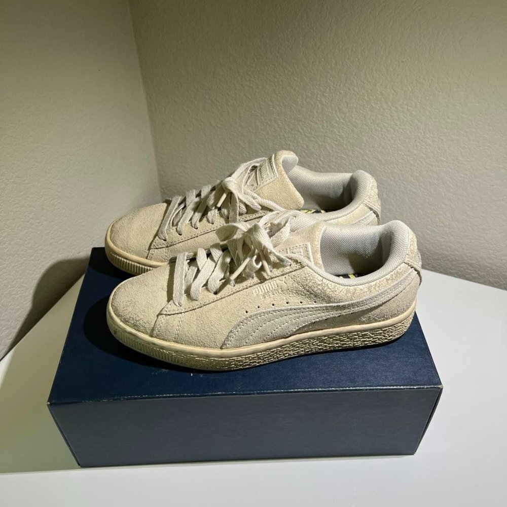 Puma Suede Beige Classic Tonal Pebble Sneaker (Size 5… - Gem